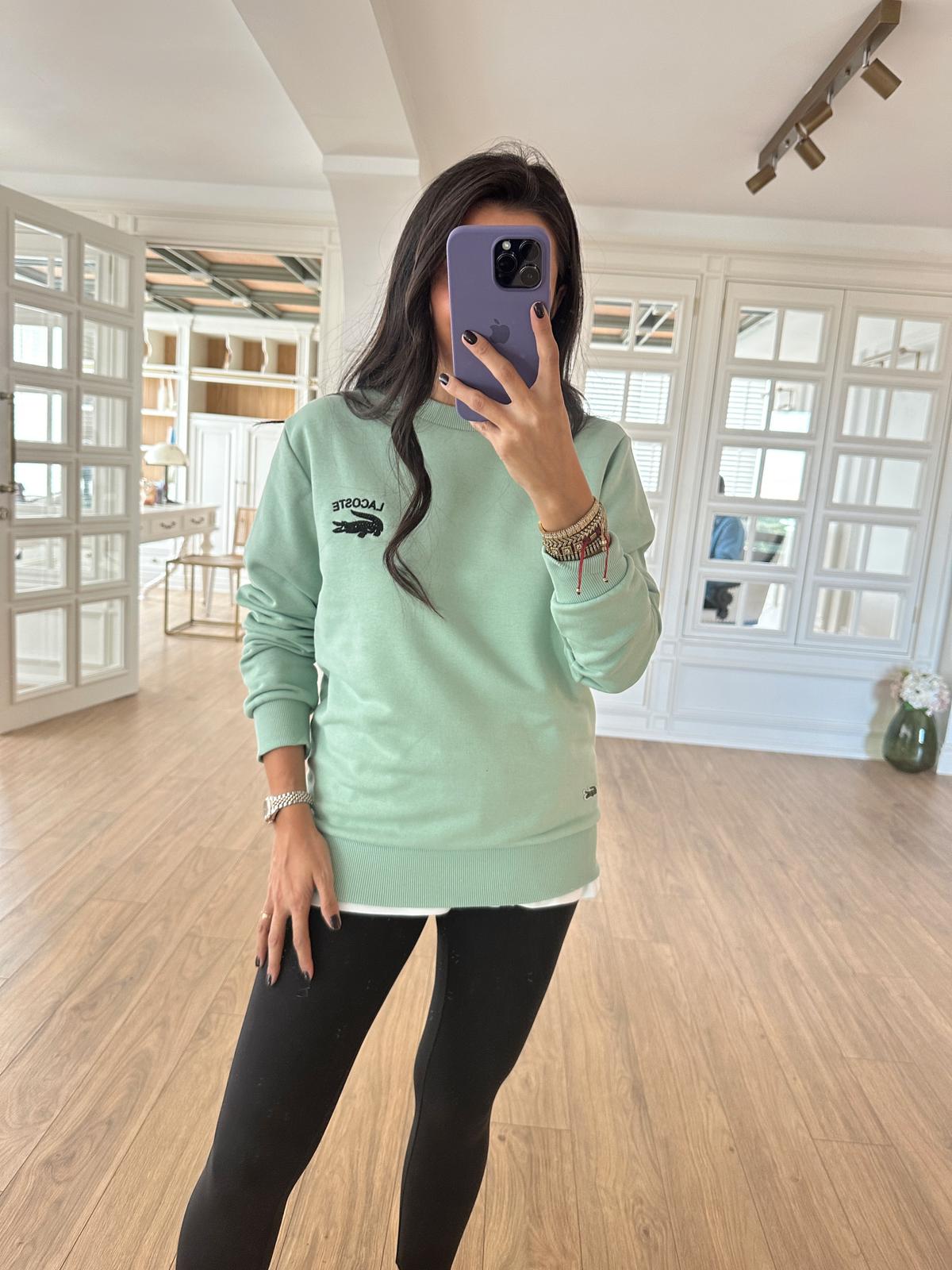 Roysa Mint Yeşili Lcst Baskılı Sweat – Pelin Şenoğlu